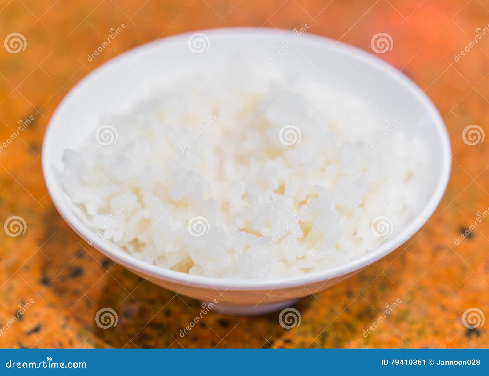 Steamed White Rice in Cup on Table . Stock Image - Image of steam ...