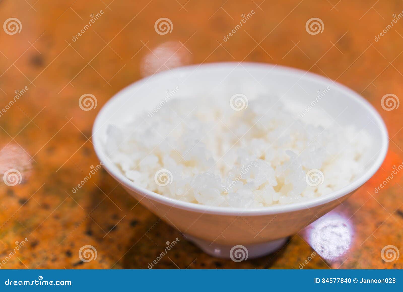 Steamed White Rice in Cup on Table . Stock Photo - Image of chinese ...
