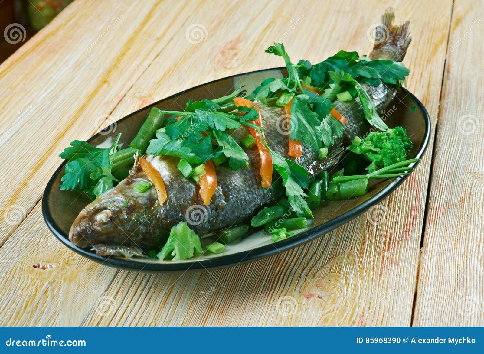 Steamed Whole Fish stock photo. Image of bass, fried - 85968390