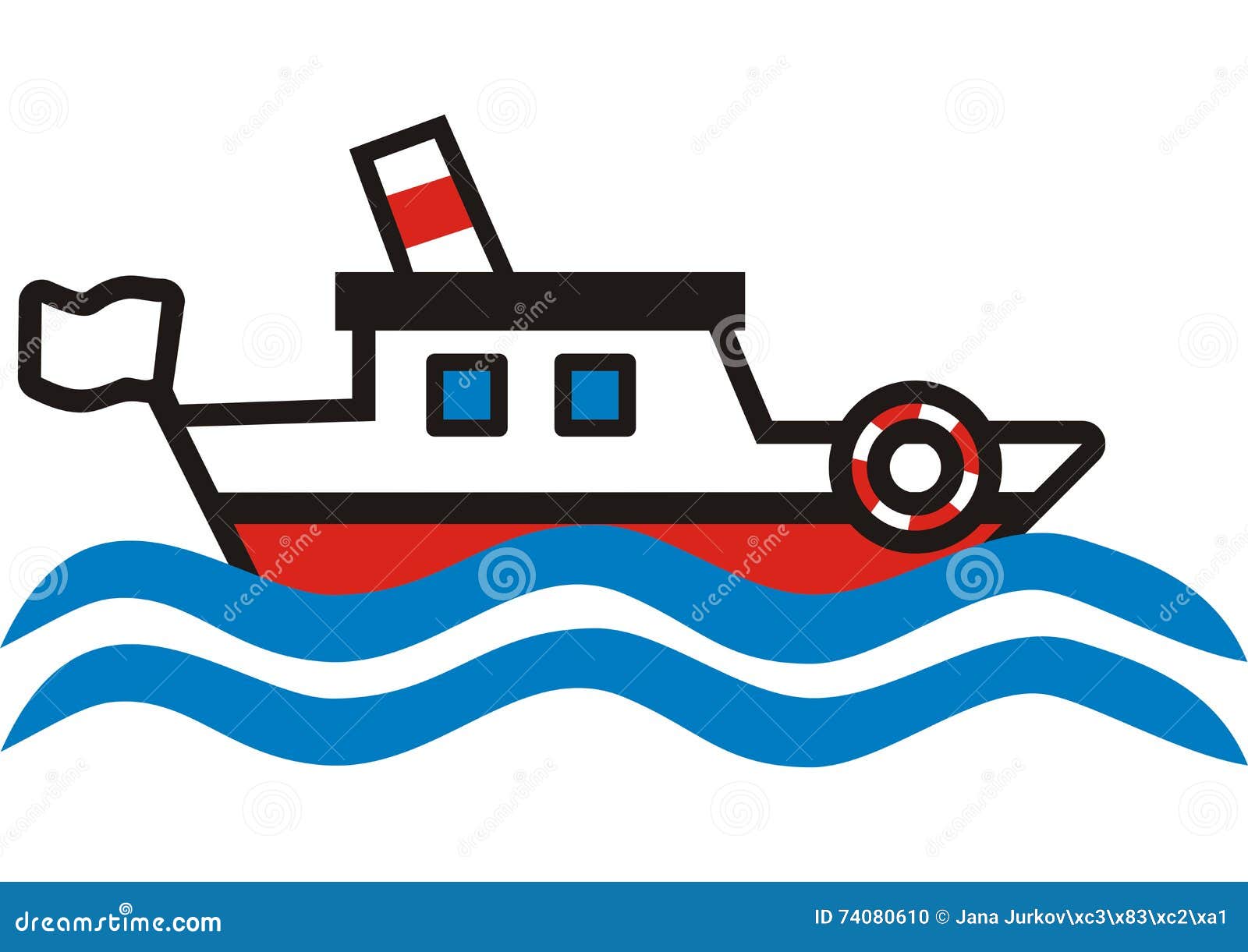 Steamer stock vector. Illustration of skipper, journey - 74080610