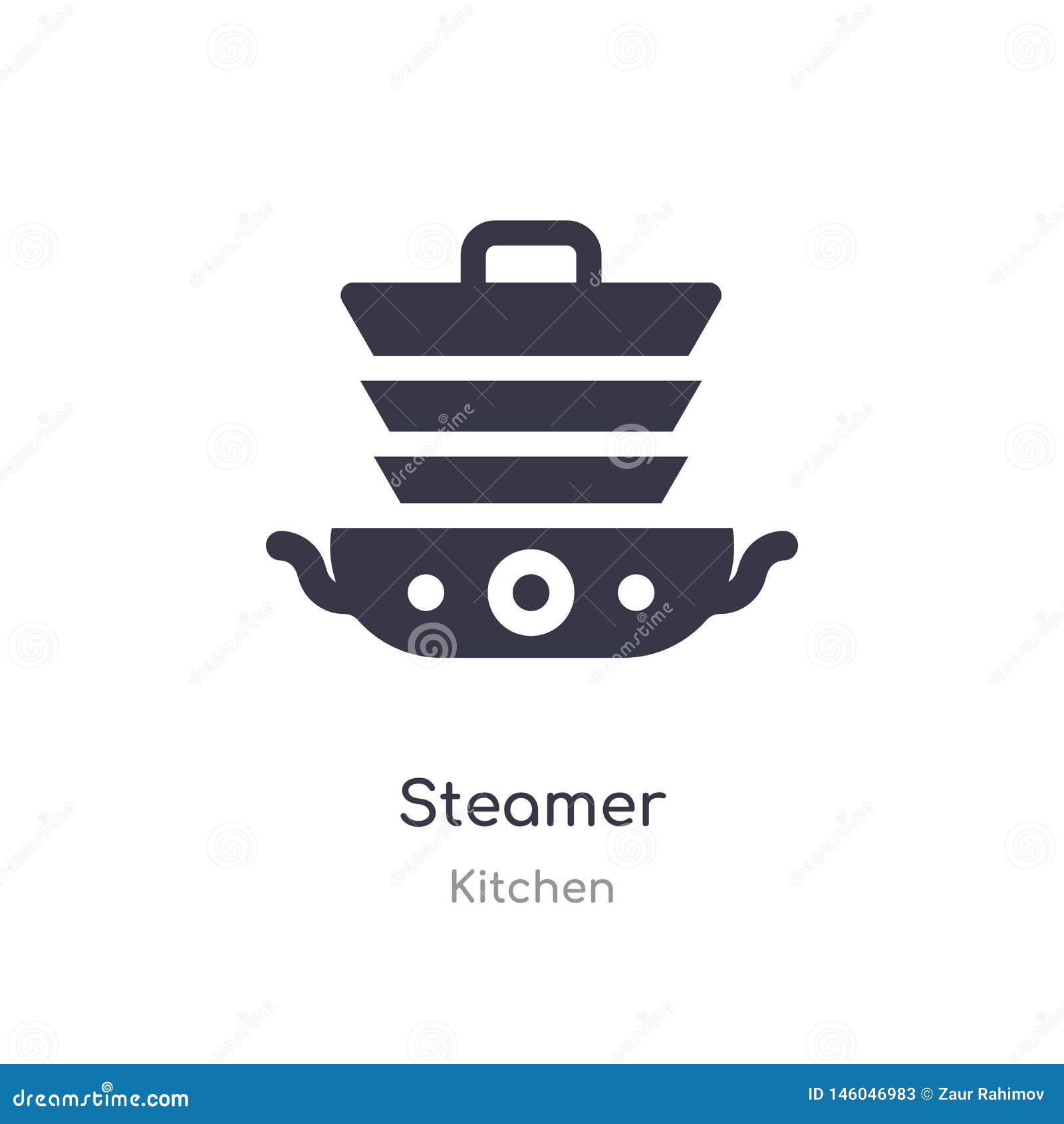 Steamer Icon. Isolated Steamer Icon Vector Illustration from Kitchen ...