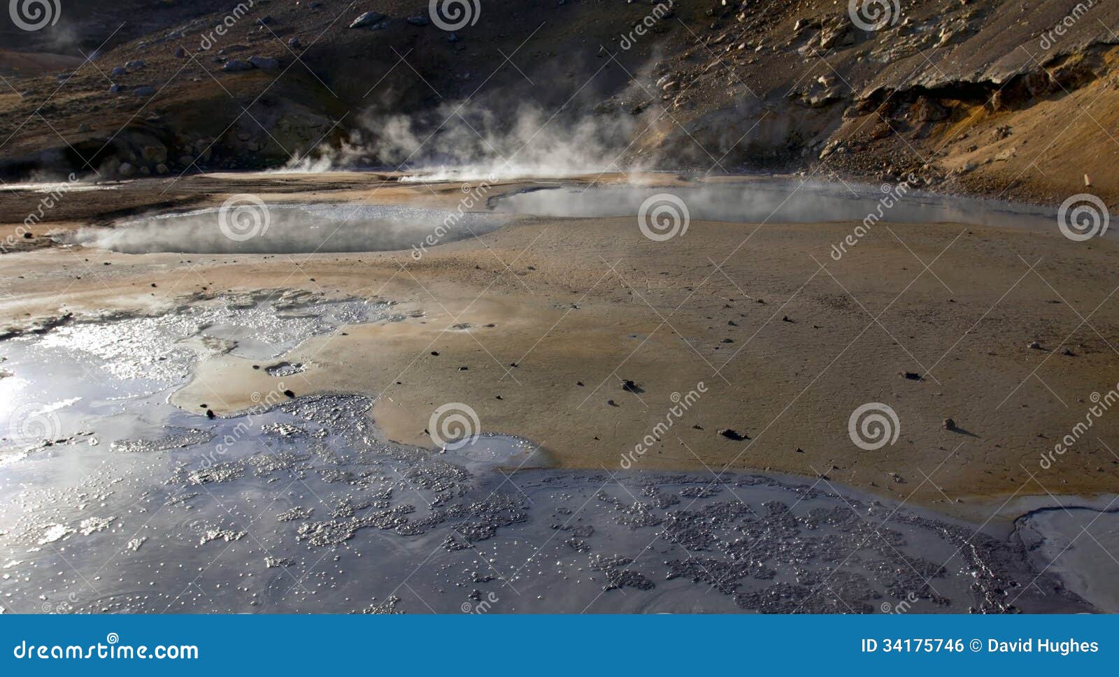 Steaming and Boiling Mud Pool Stock Photo - Image of eruption, boiling ...