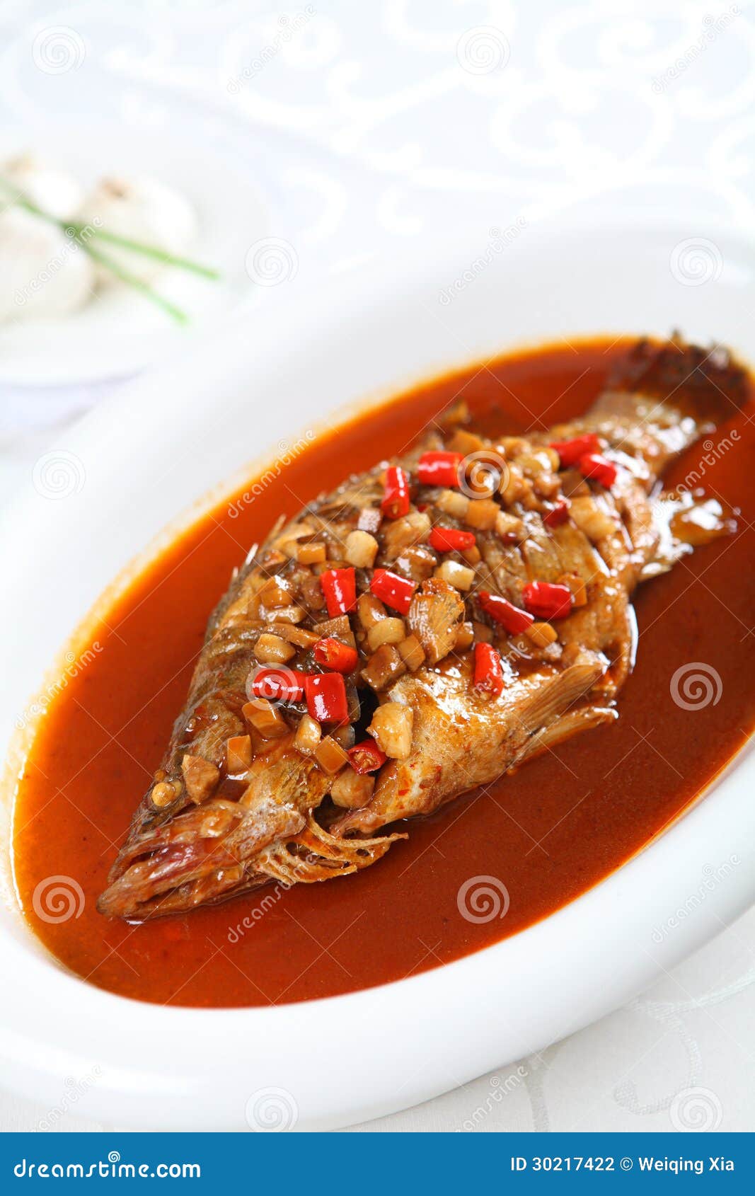 Steaming Chinese Food, Fish Stock Photo - Image of chilli, black: 30217422