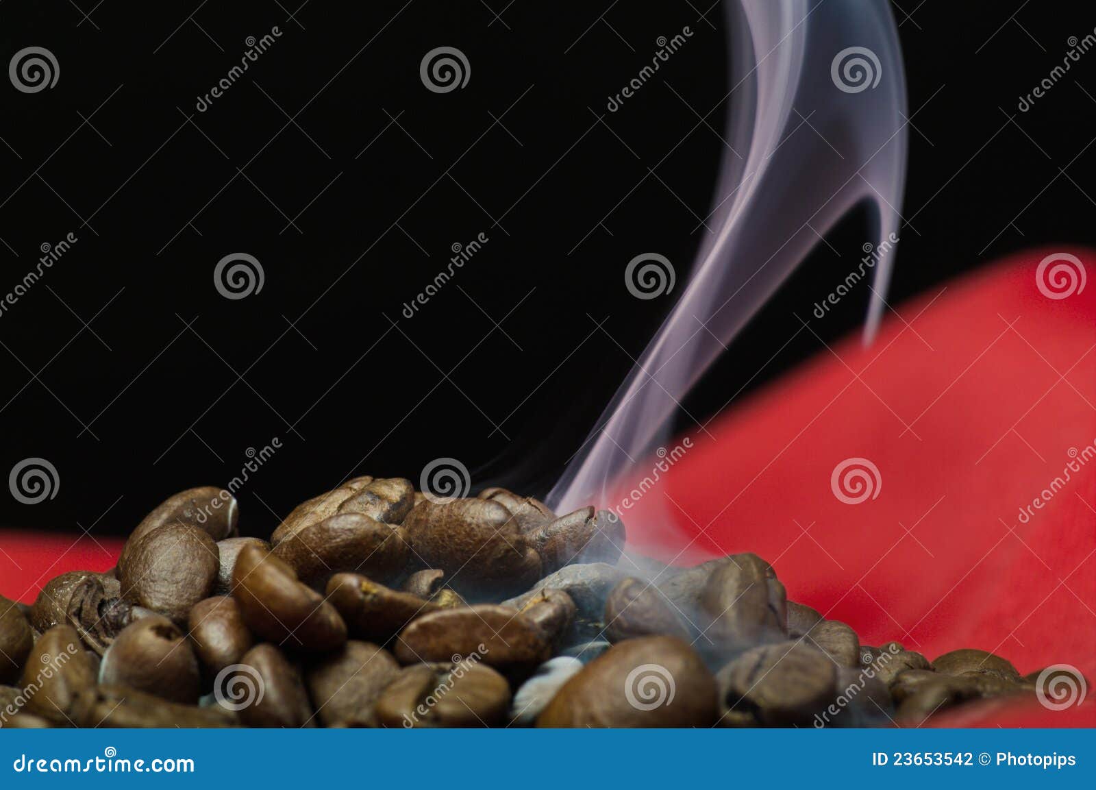 Steaming coffee beans stock photo. Image of smoking, creativity - 23653542