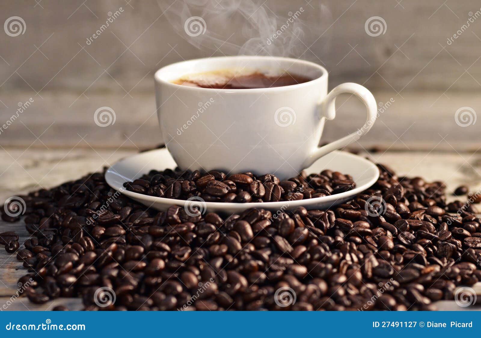 Steaming cup of coffee stock image. Image of break, brown - 27491127