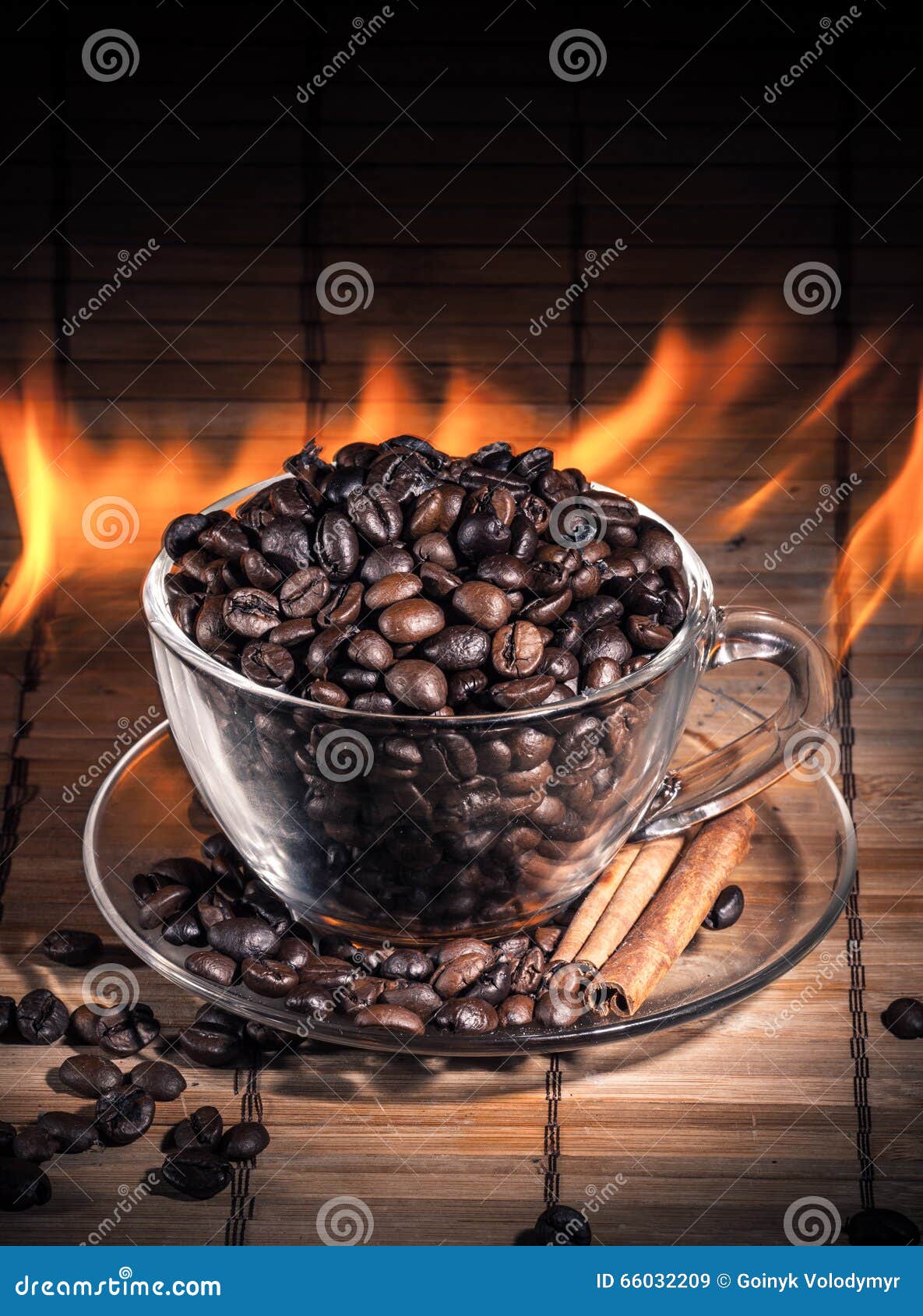 Steaming Cup of Coffee on Fire Stock Image - Image of cafe, morning ...