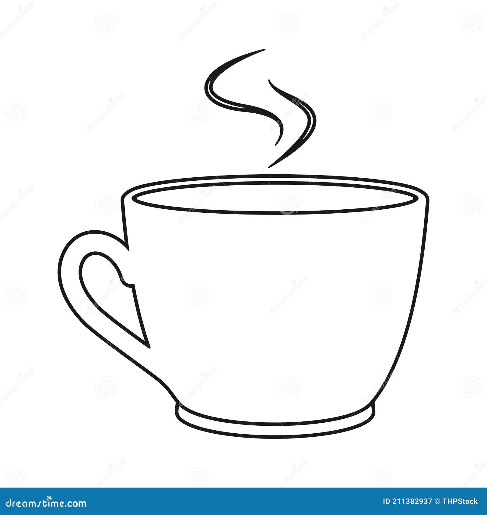 Steaming Cup Vector Icon stock vector. Illustration of americano ...