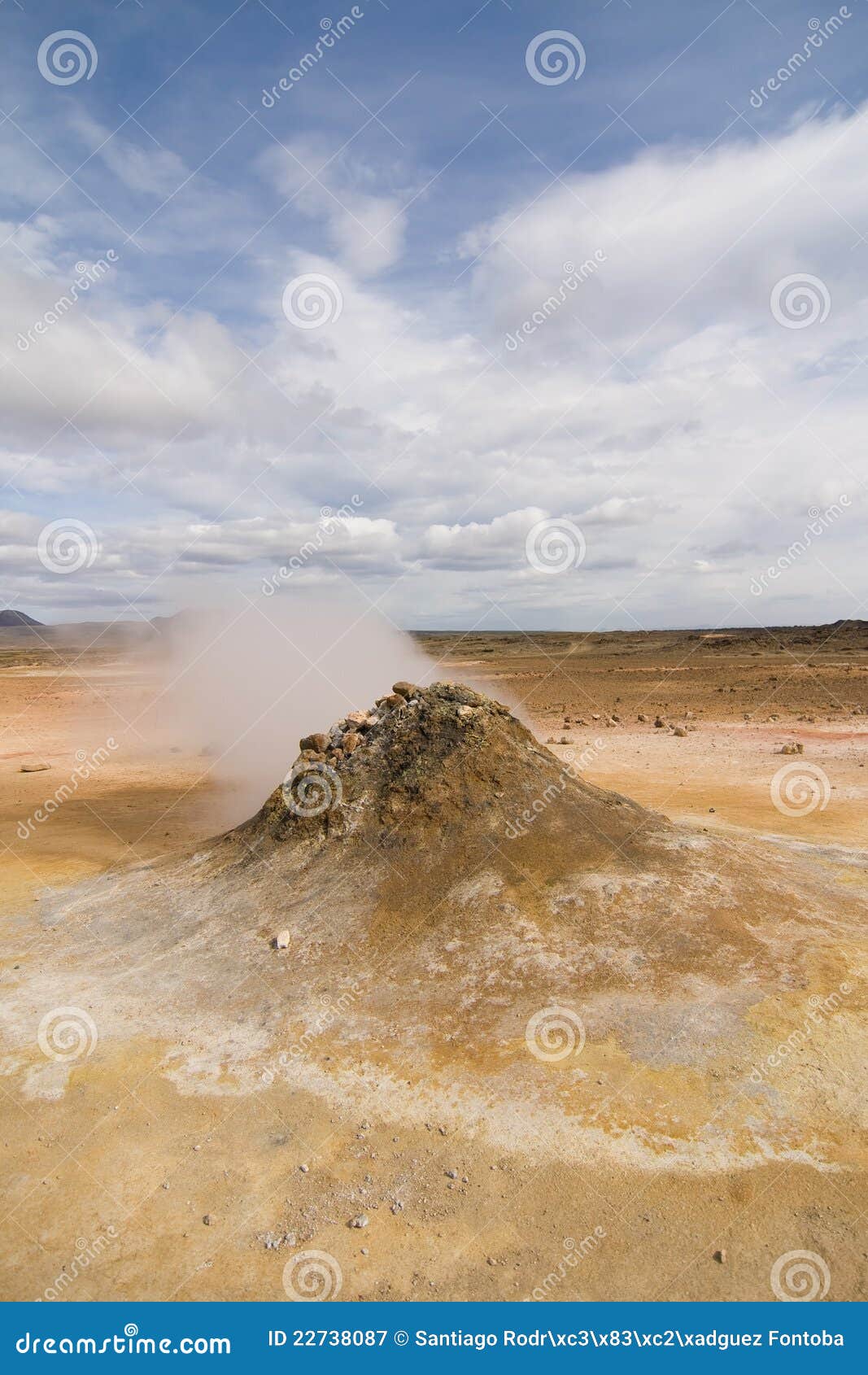 Steaming fumarole stock image. Image of hverarond, namaskard - 22738087