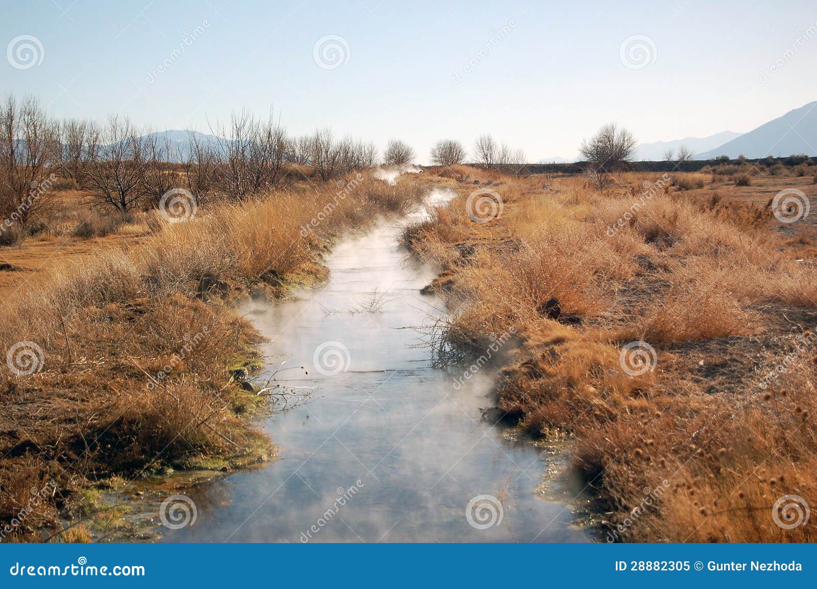 Steaming Greek in Northern Nevada Desert Stock Image - Image of dirt ...