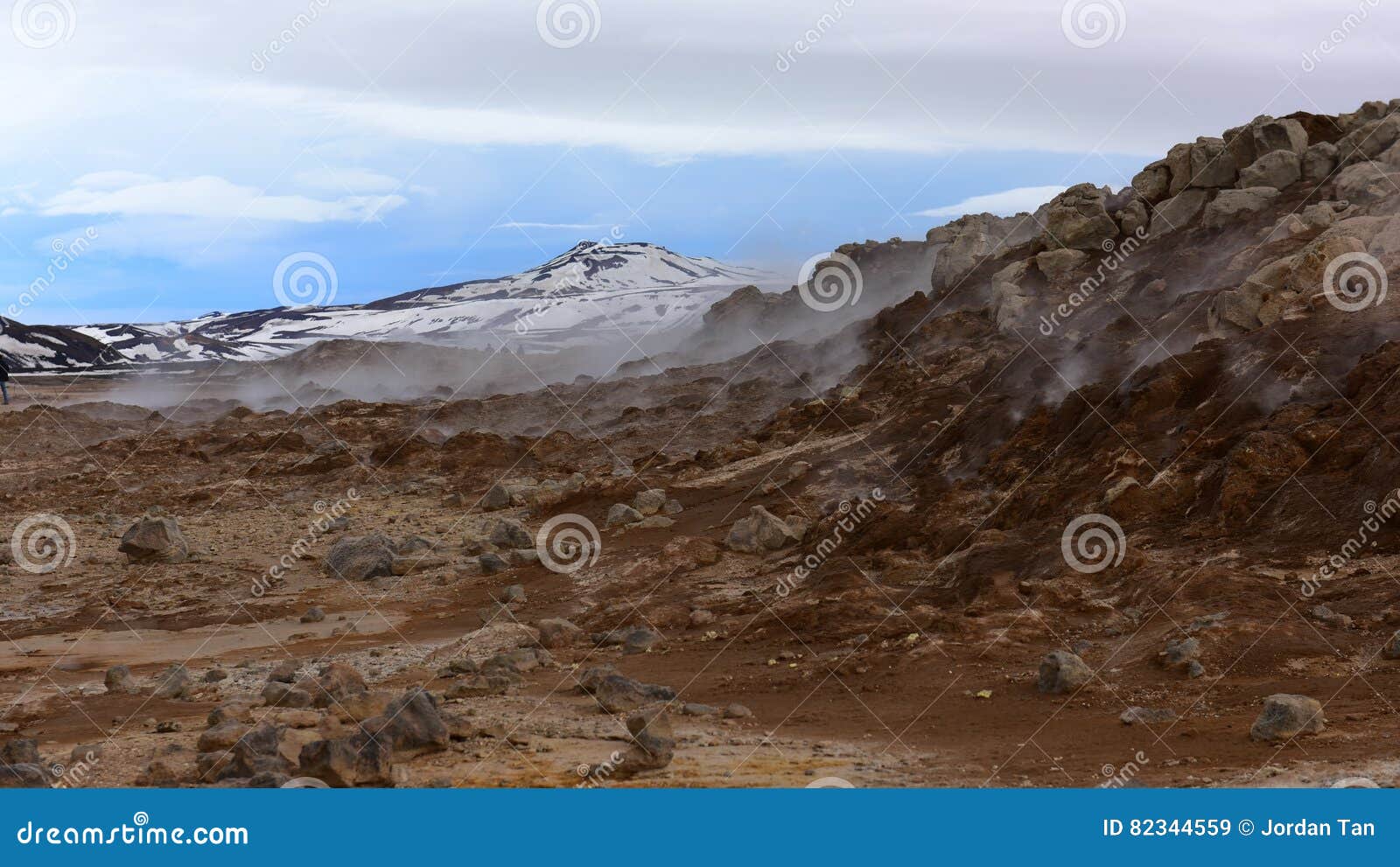 Steaming Ground from Geothermal Activities in Iceland Stock Image ...