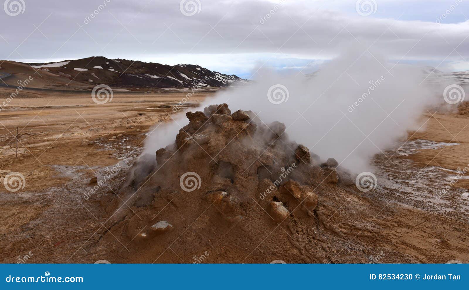 Steaming Ground from Geothermal Activities in Namaskard Stock Photo ...