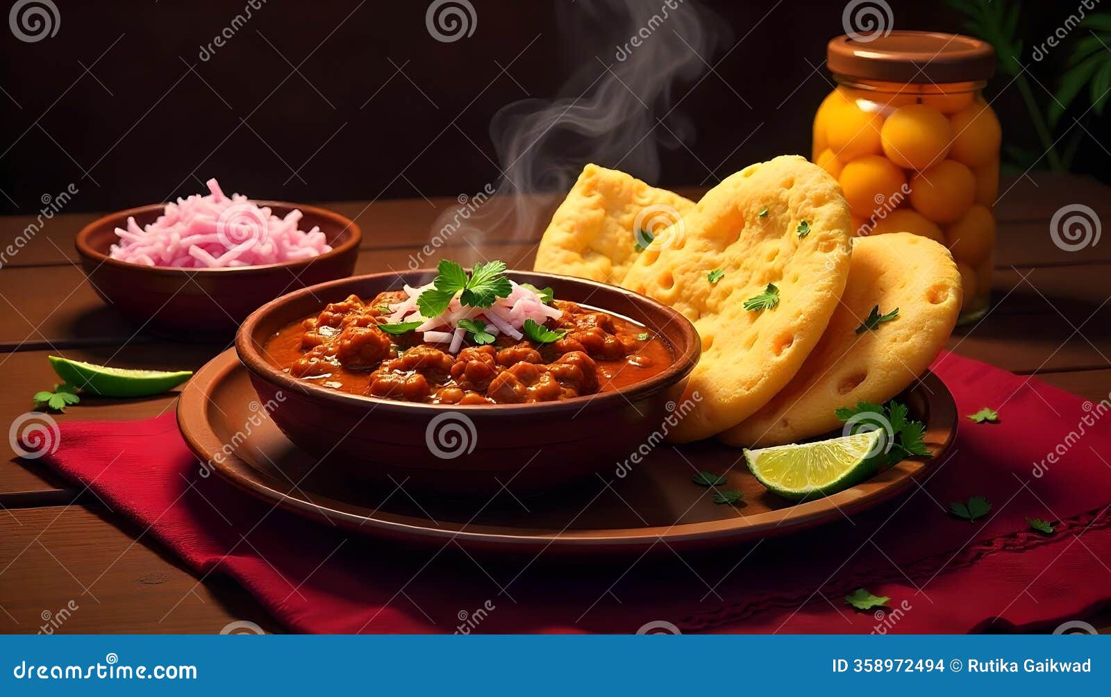 Aloo Paratha Or Gobi Paratha Also Known As Potato Stock Image ...