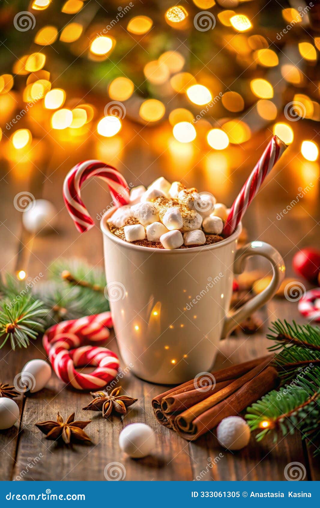 Steaming hot cocoa topped stock illustration. Illustration of winter ...