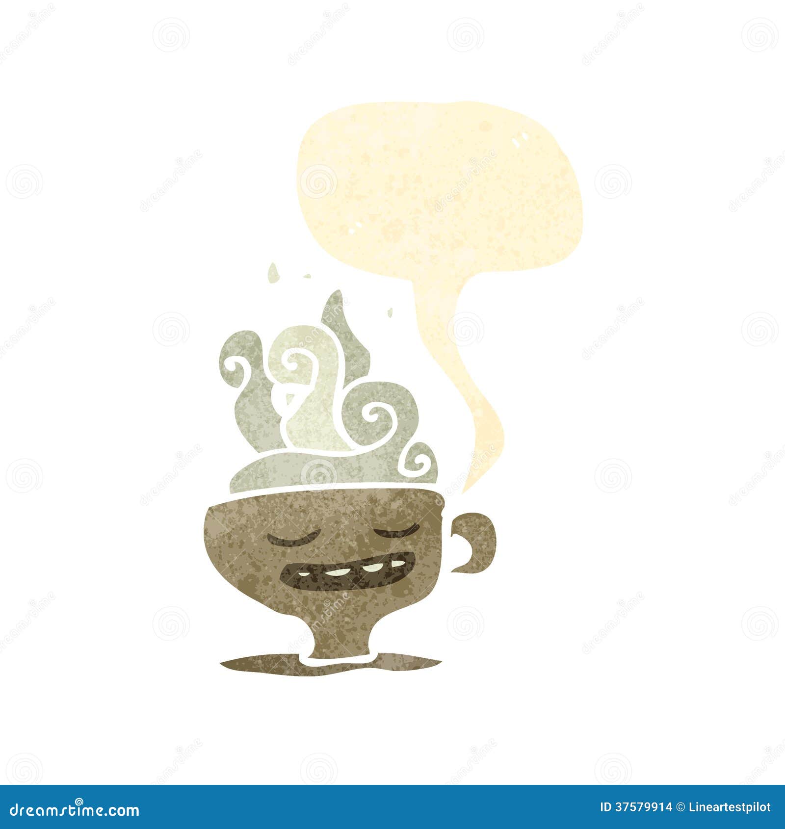 Steaming Hot Cup of Tea Cartoon Stock Vector - Illustration of drawn ...
