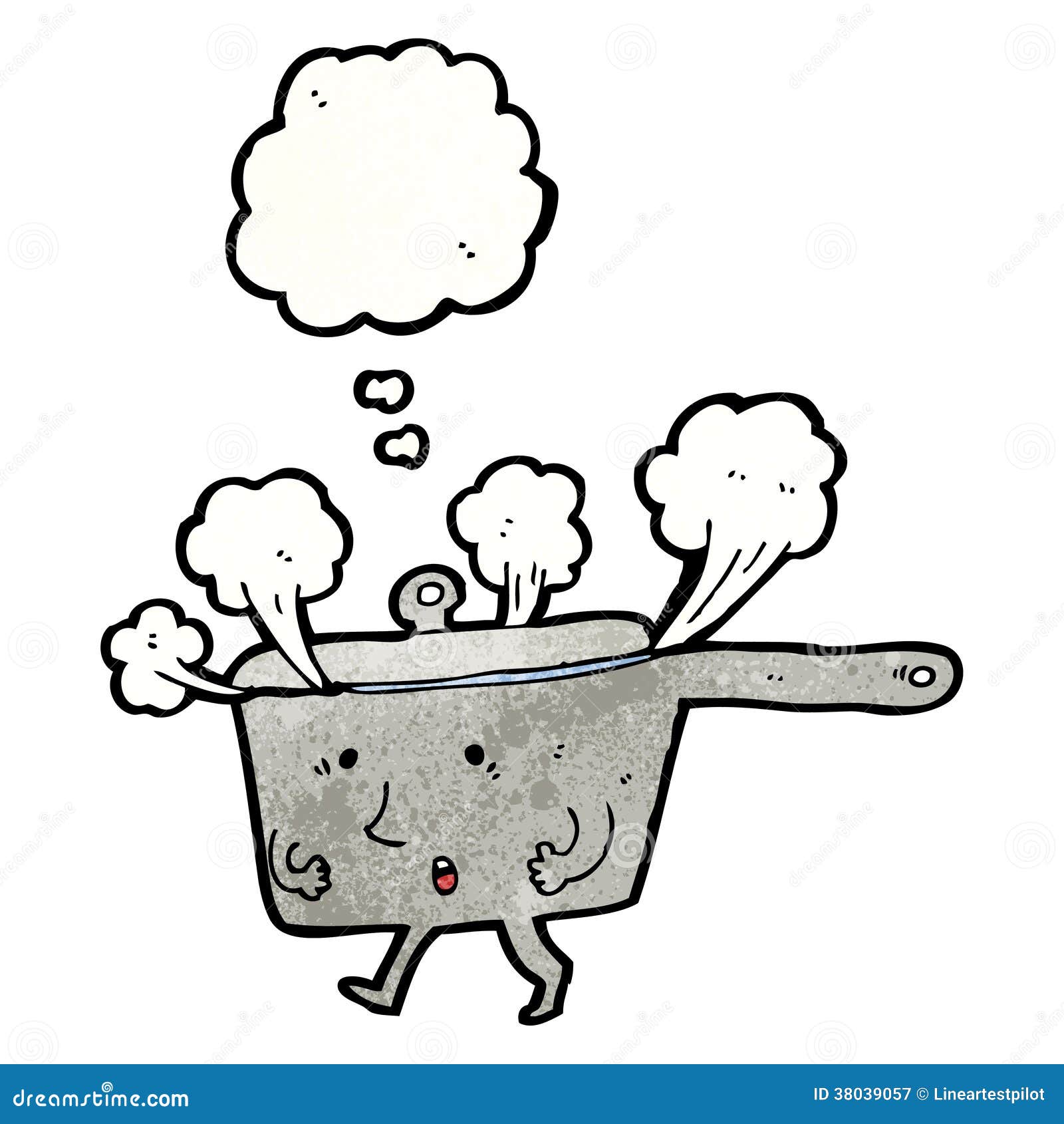 Steaming hot pan cartoon stock vector. Image of drawn - 38039057