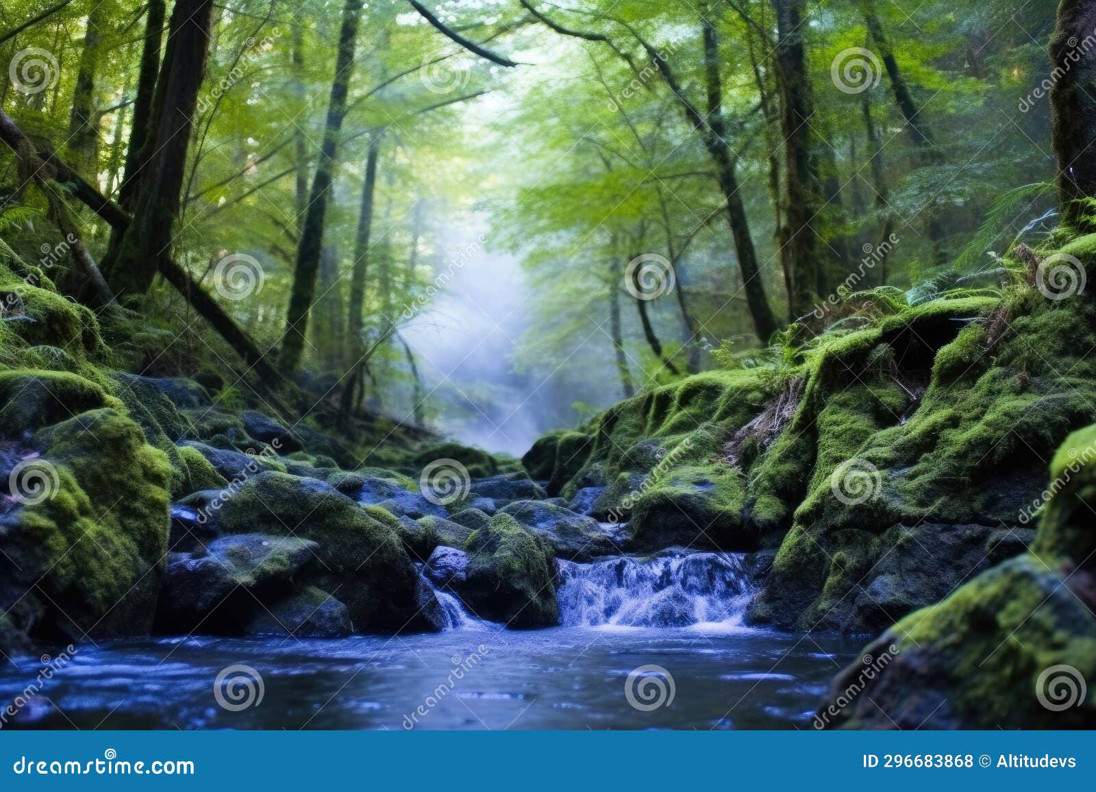 A Steaming Hot Spring in a Dense Forest Stock Photo - Image of activity ...