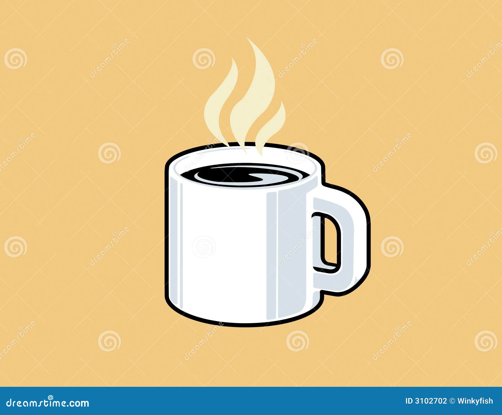 Steaming Mug Of Coffee Vector Illustration | CartoonDealer.com #3102702