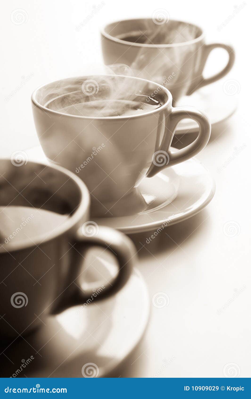 Steaming mugs stock image. Image of caffeine, full, cafe - 10909029