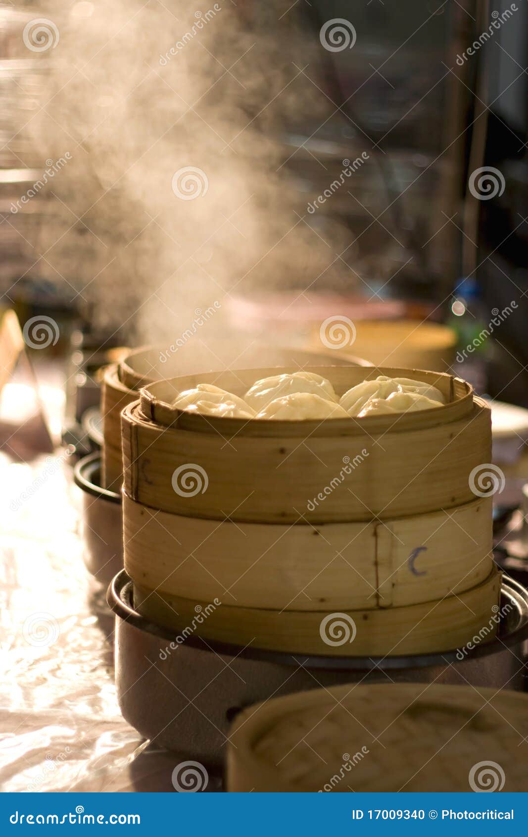 Steaming Pork Buns stock photo. Image of street, cooking - 17009340