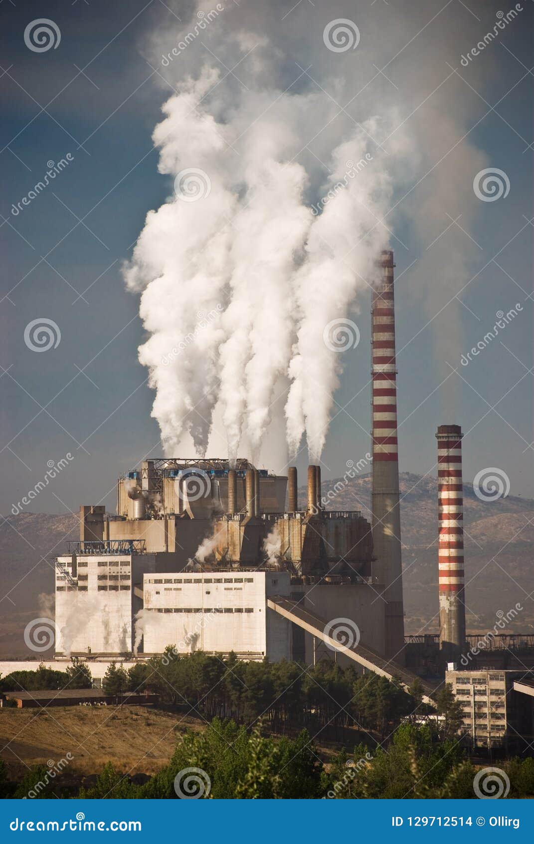 Air Pollution in Greece stock photo. Image of electrical - 129712514