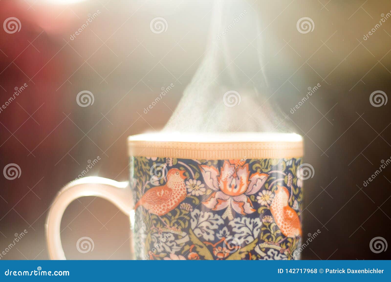 Steaming Tea Cup and Sunlight, Warm-up in Winter Stock Photo - Image of ...