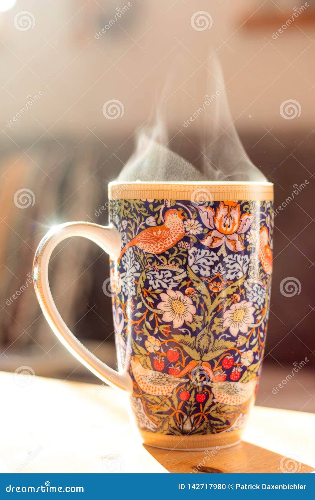 Steaming Tea Cup and Sunlight, Warm-up in Winter Stock Photo - Image of ...