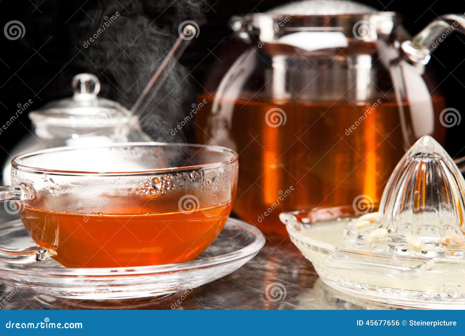 Steaming tea stock photo. Image of dark, beverage, enjoyment - 45677656
