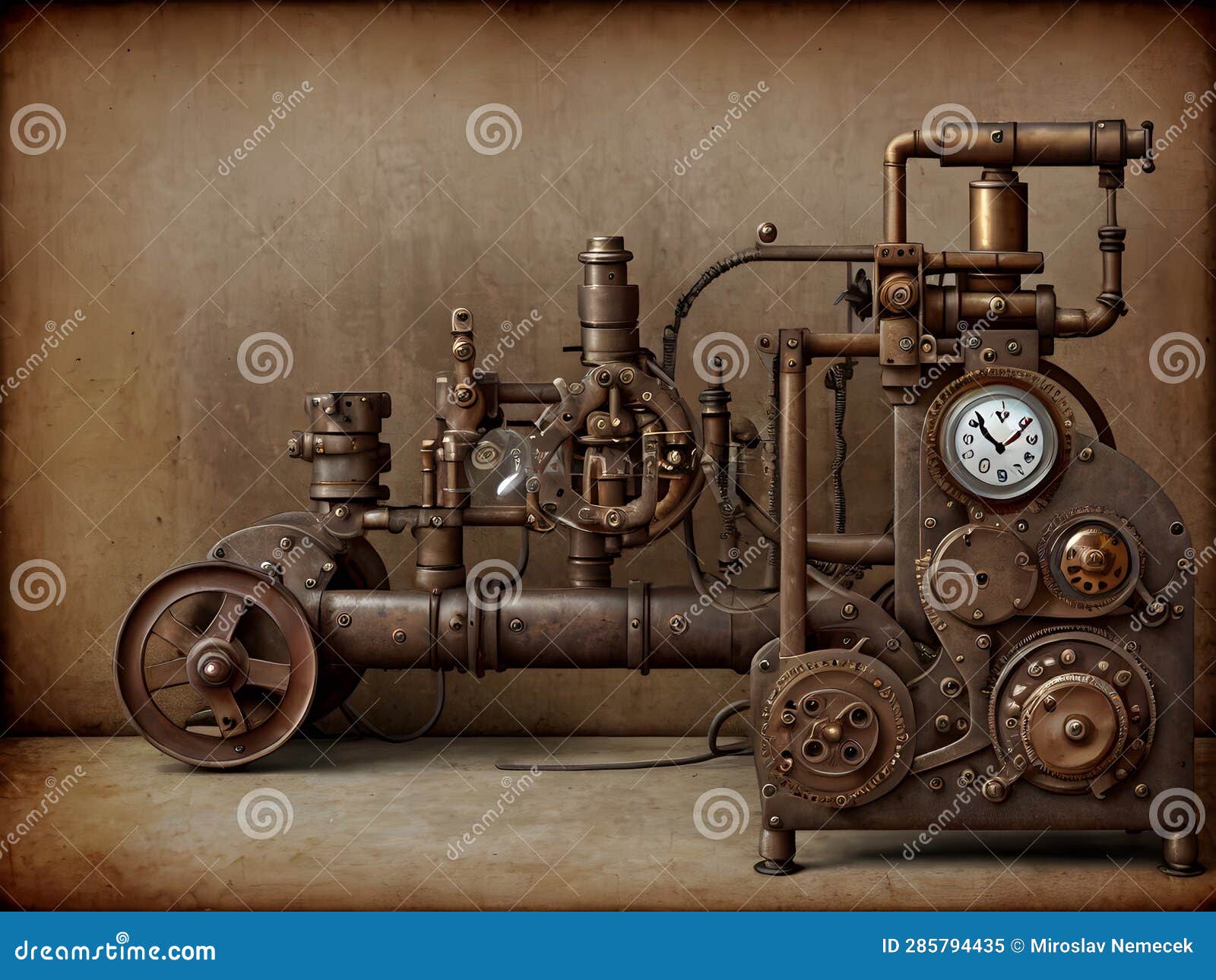 Steampunk Ancient Machine, Generative AI Illustration Stock ...