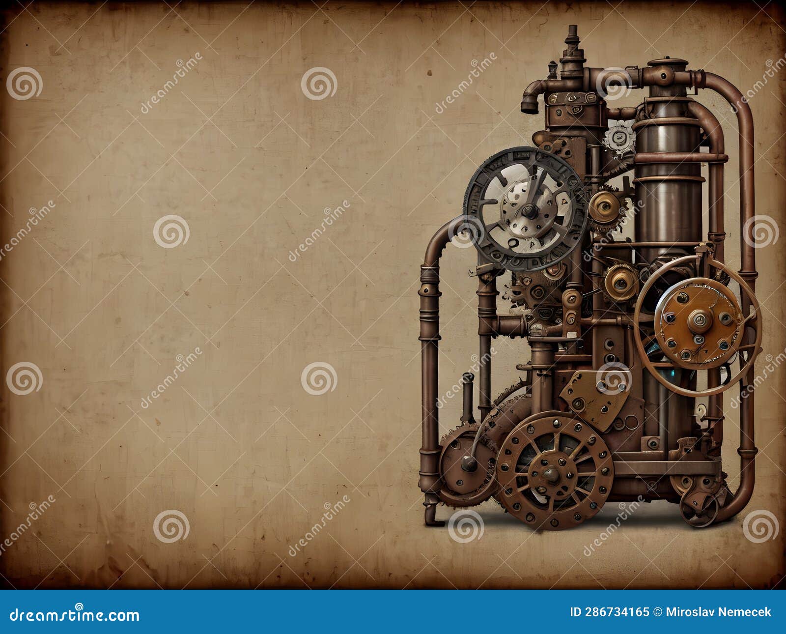 Steampunk Ancient Machine, Generative AI Illustration Stock ...