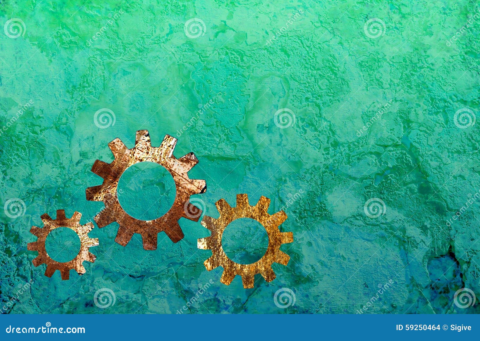 Steampunk Background with Gear Icons Stock Illustration - Illustration ...