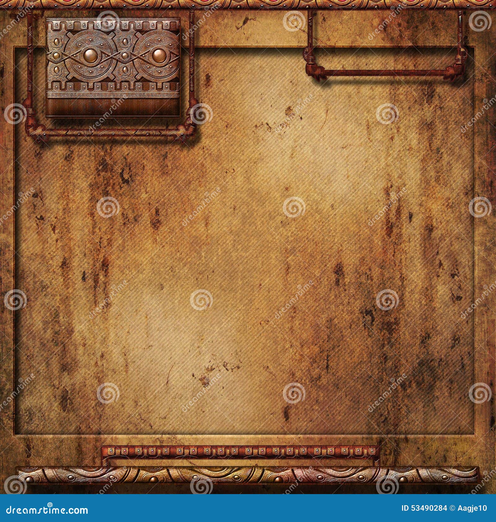 Steampunk Border stock illustration. Illustration of internet - 53490284