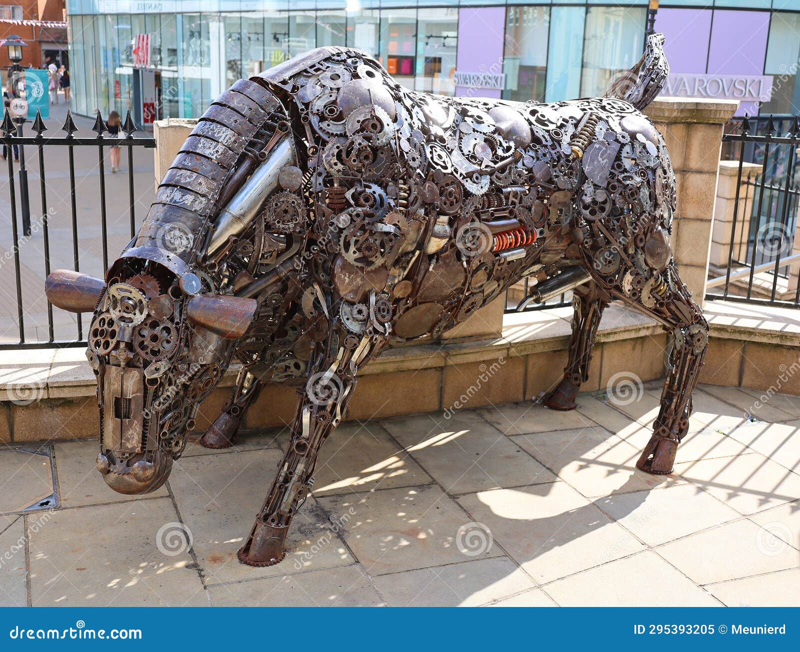 Steampunk Bull Sculpture at Royal Windsor Shopping Centre Editorial ...