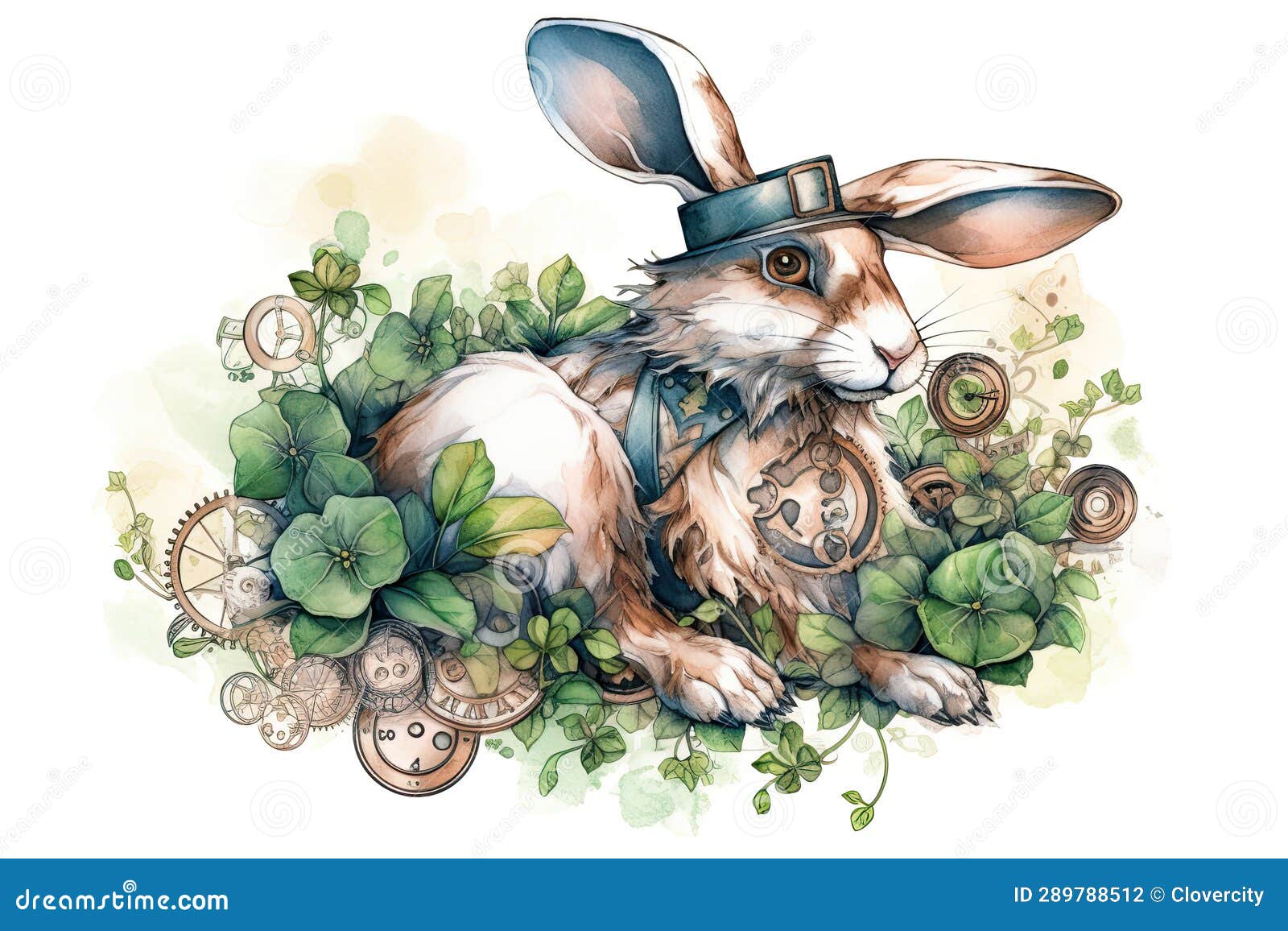Steampunk Bunny Rabbit Illustration Stock Illustration - Illustration ...