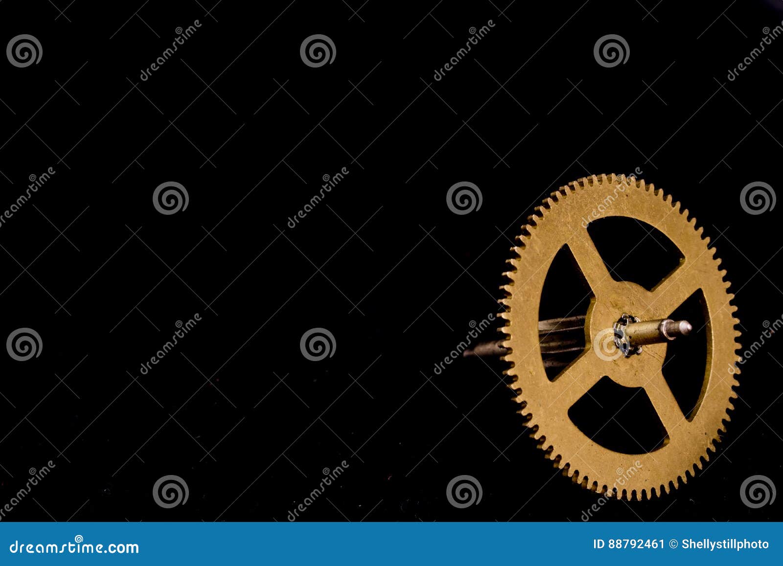 Steampunk Clock Cogs On Black Background Royalty-Free Stock Photography ...
