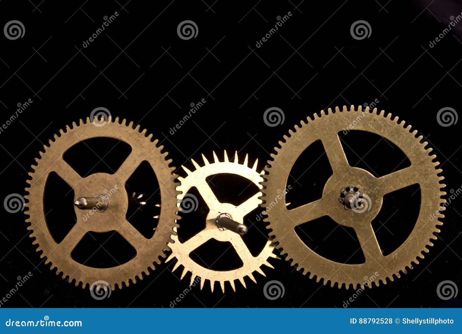 Steampunk Clock Cogs on Black Background Stock Photo - Image of inside ...