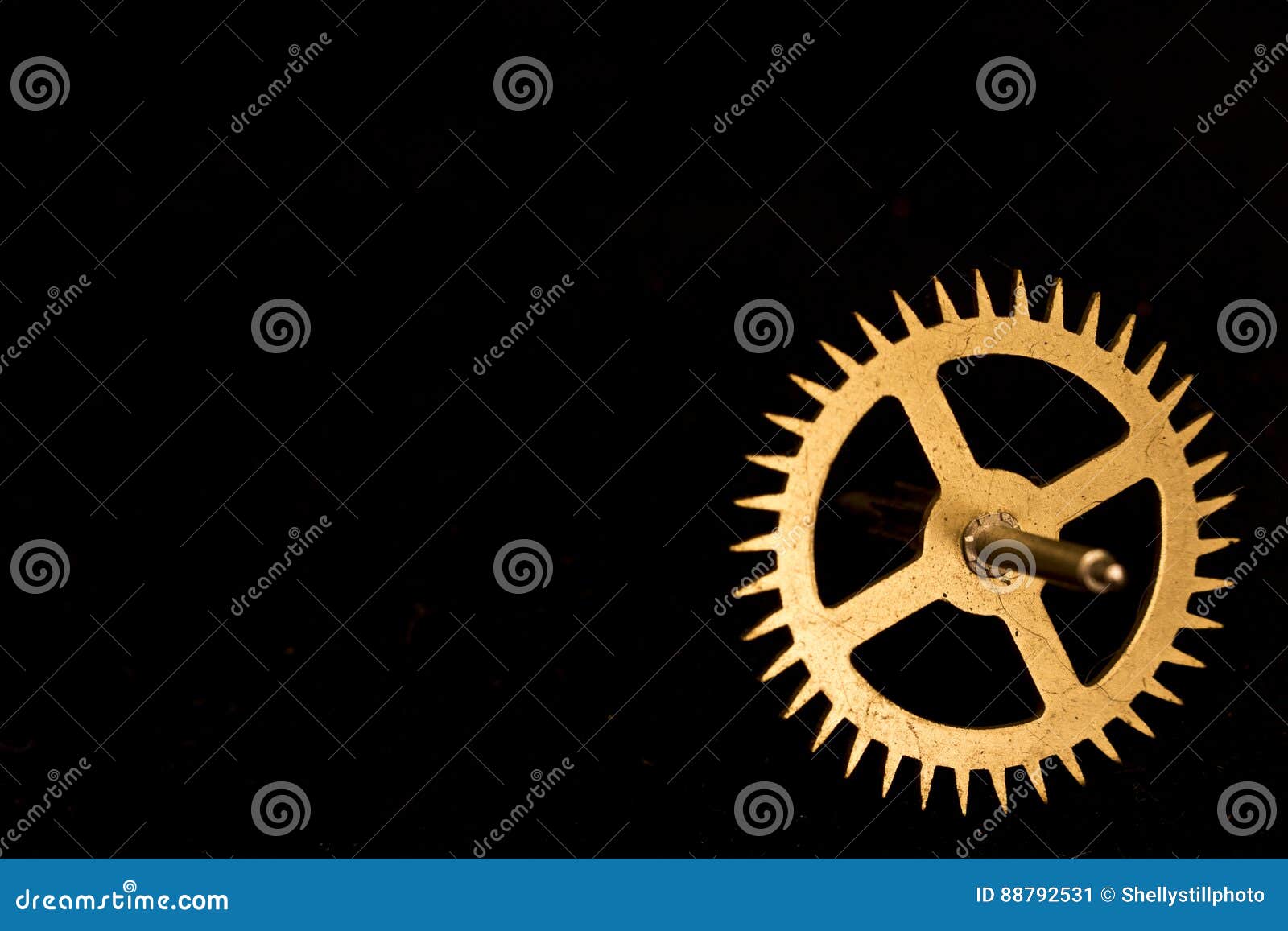 Steampunk Clock Cogs On Black Background Royalty-Free Stock Photography ...