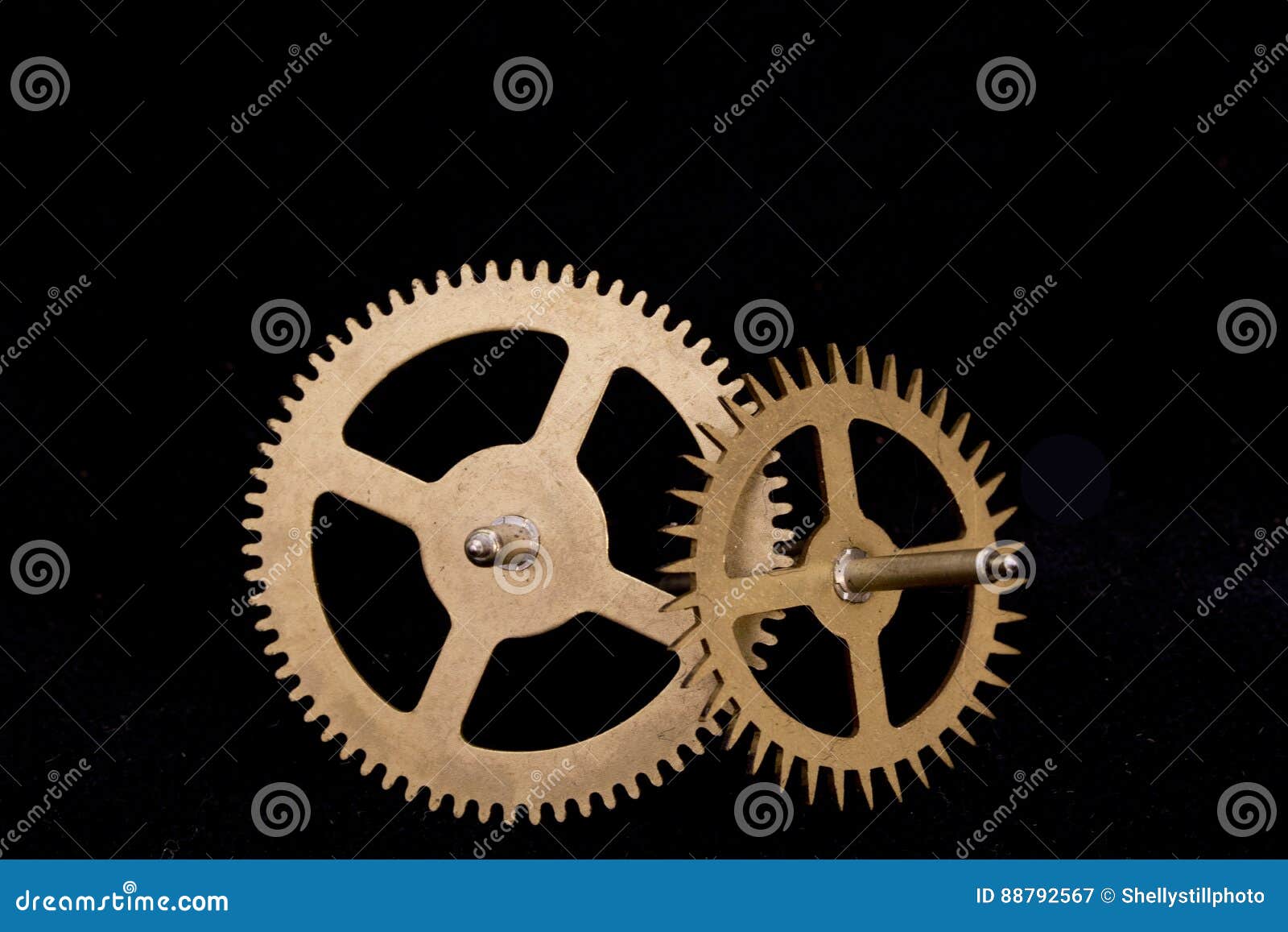 Steampunk Clock Cogs On Black Background Royalty-Free Stock Photography ...