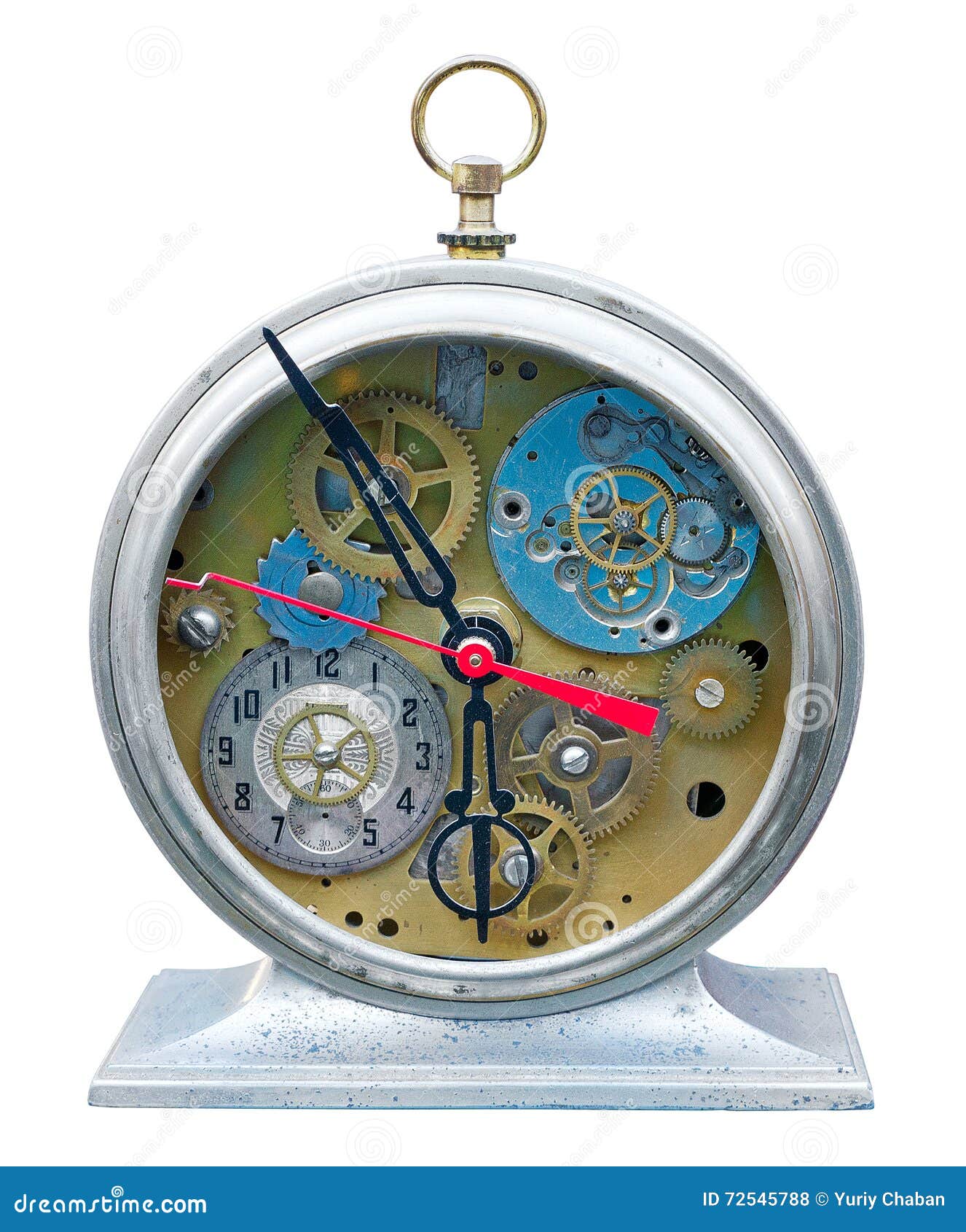 Steampunk Clock Cogs On Black Background Royalty-Free Stock Photography ...