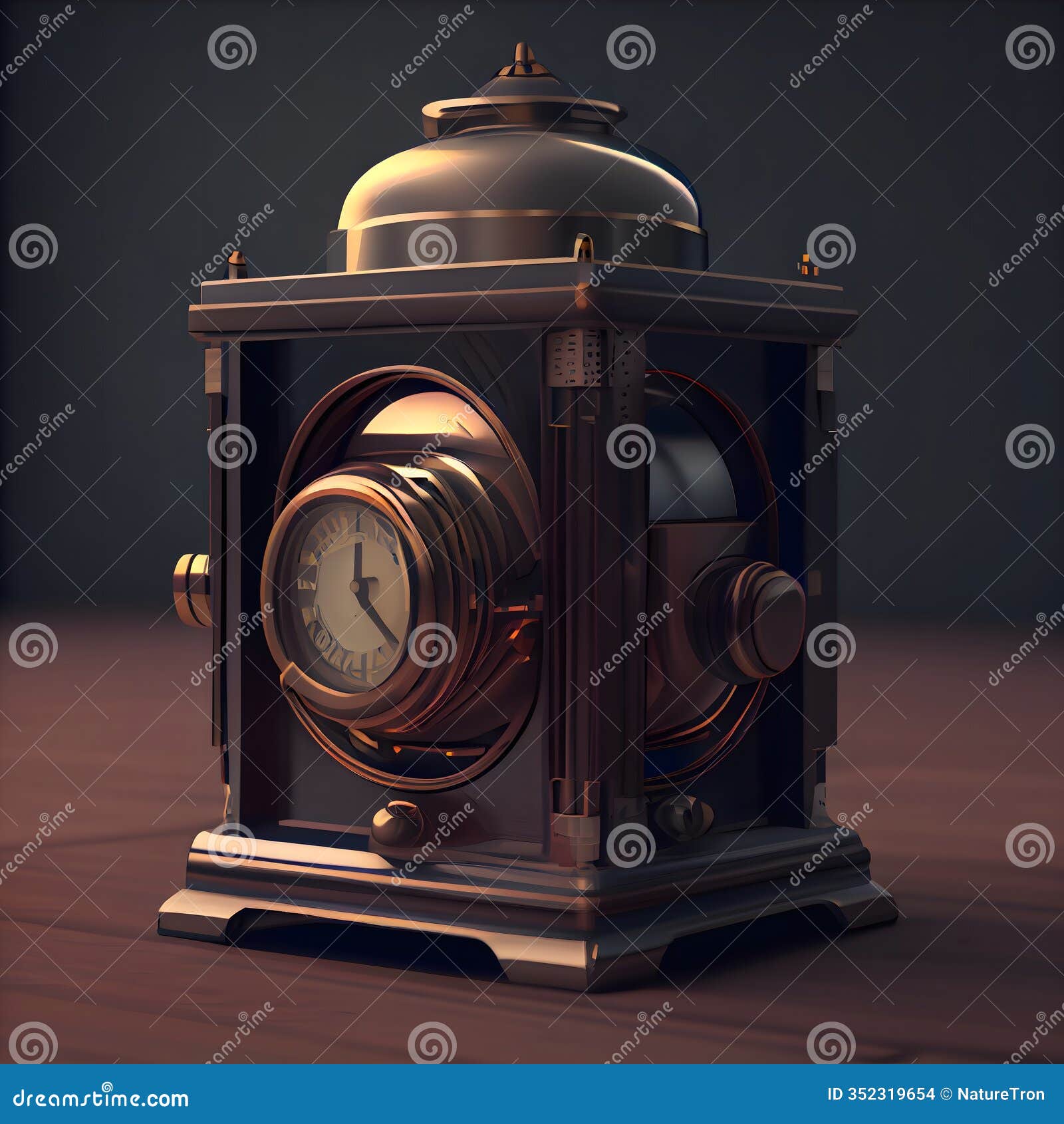 Steampunk Clock: a Masterpiece of Time Stock Illustration ...