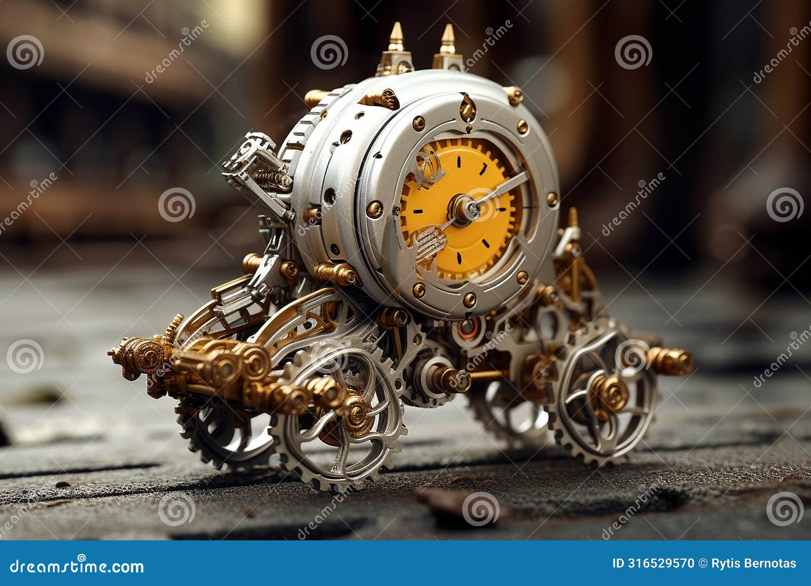 Steampunk Clockwork Contraption Stock Illustration - Illustration of ...