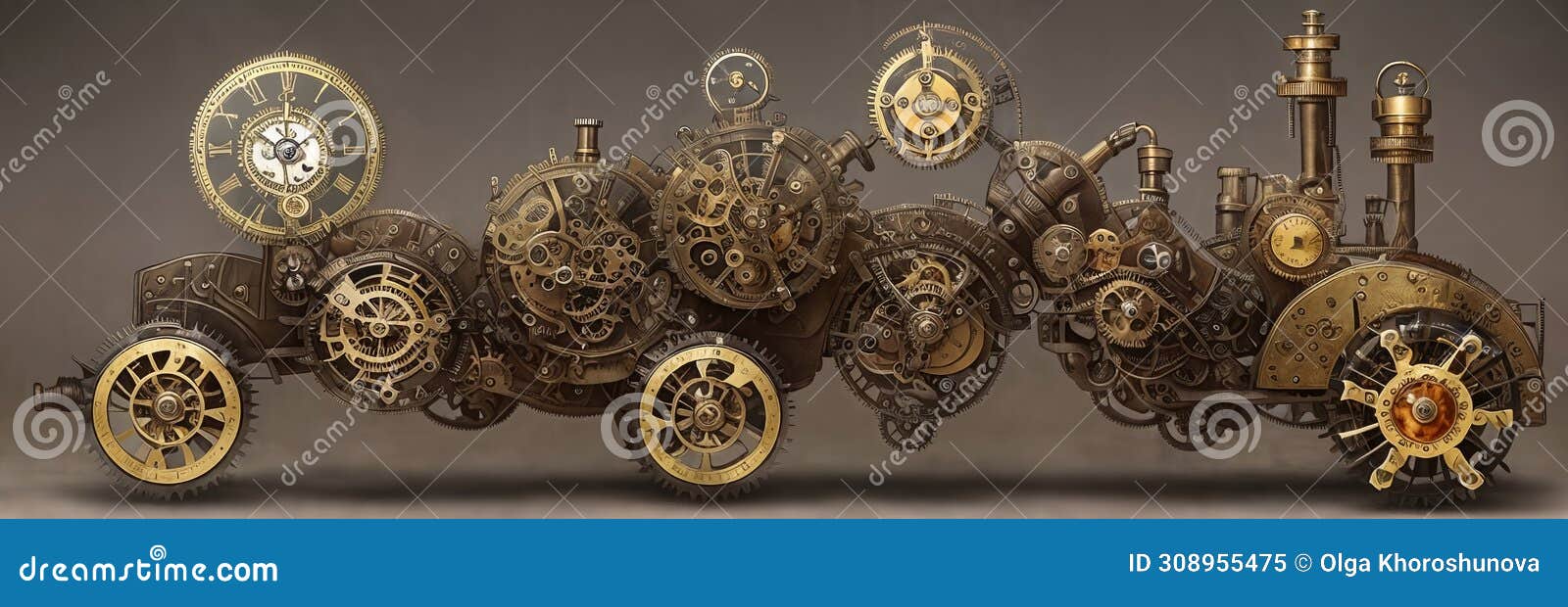 Steampunk Clockwork: an Intricate Mechanism Blending Gears, Cogs ...