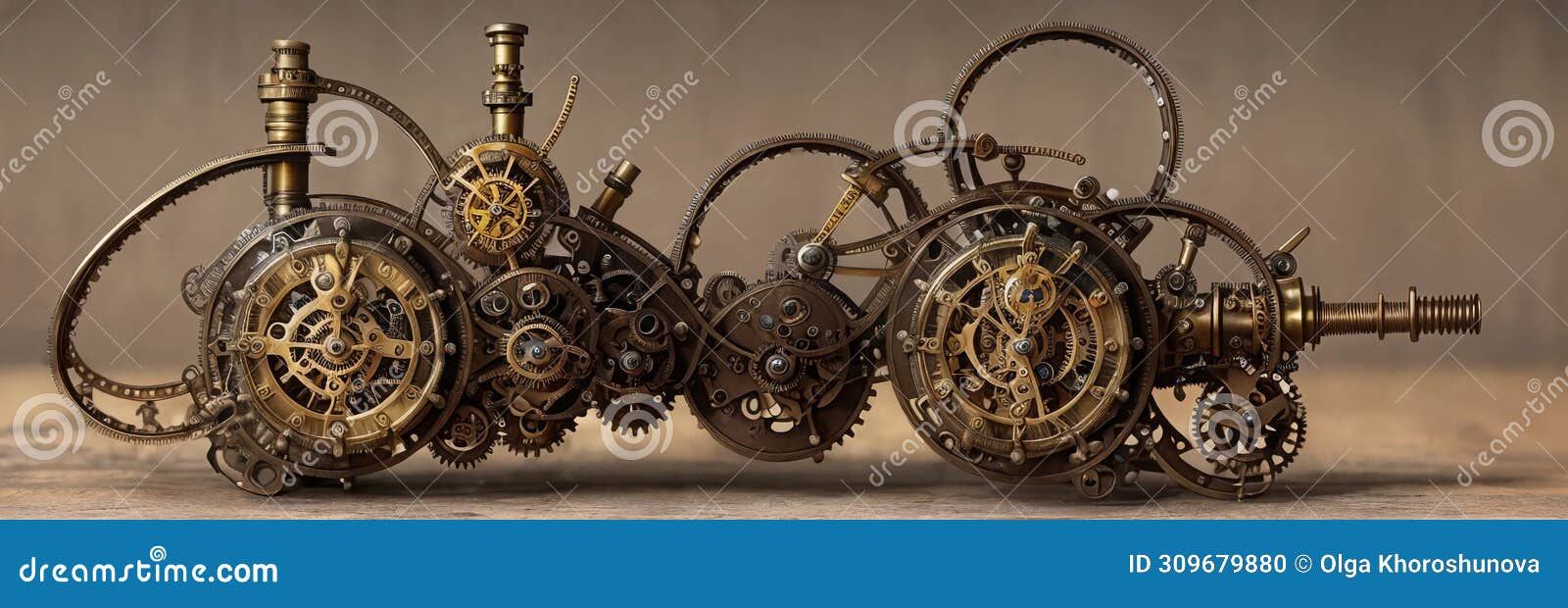 Steampunk Clockwork: an Intricate Mechanism Blending Gears, Cogs ...