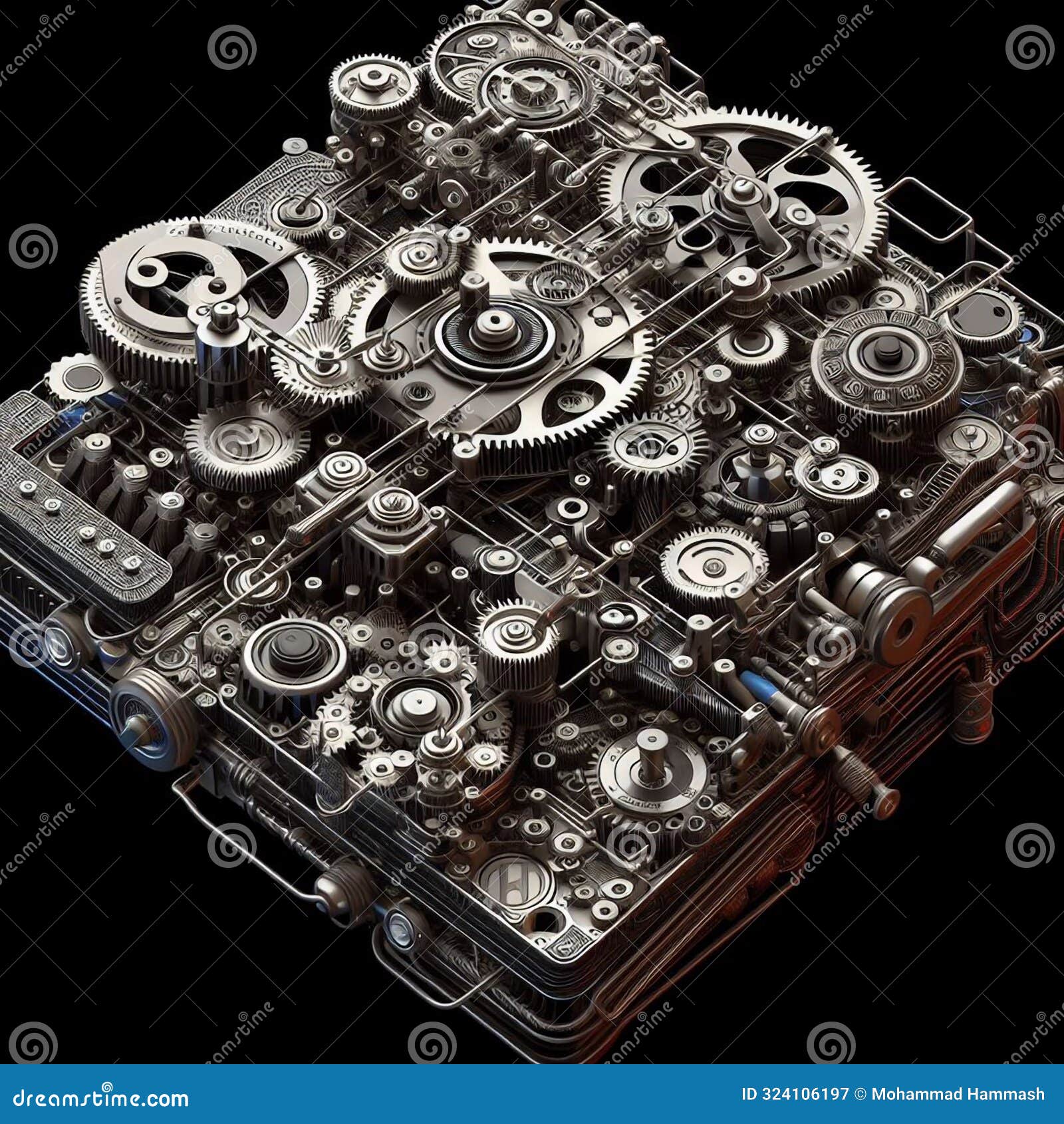 Steampunk Clockwork Mechanism Cartoon Vector | CartoonDealer.com #324106197