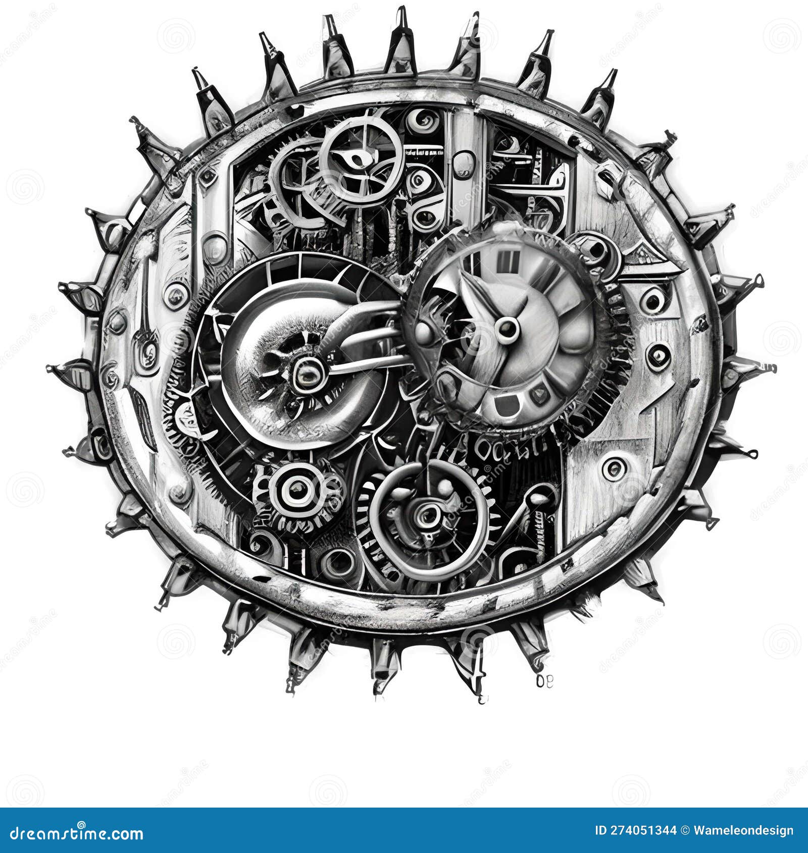 Steampunk Clockwork Universe. Generative AI Stock Photo - Image of pink ...