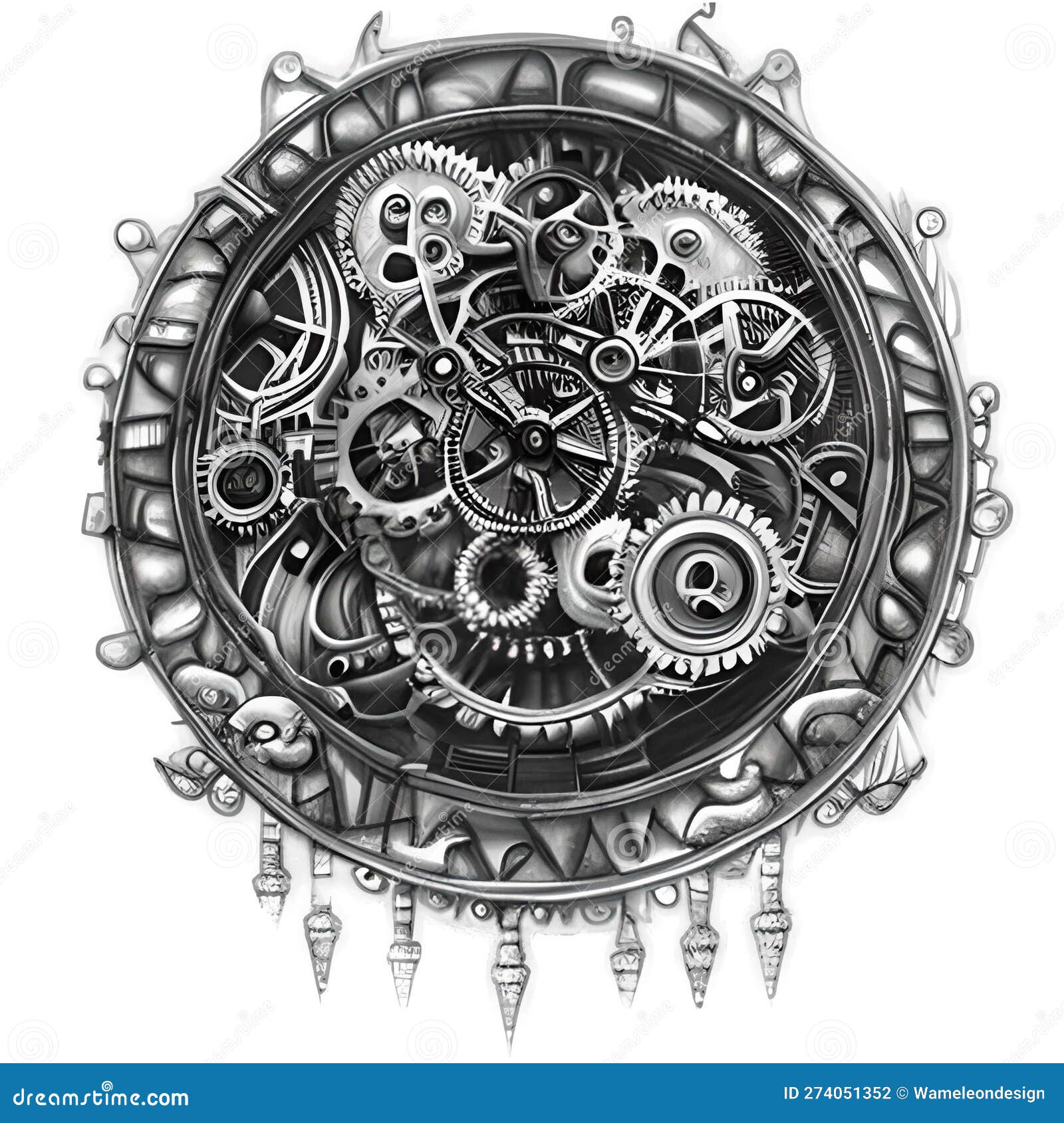 Steampunk Clockwork Drawing