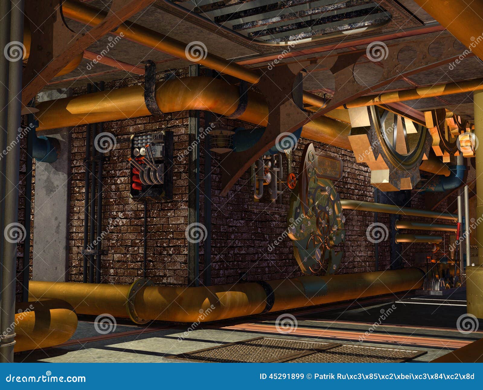 Steampunk construction stock illustration. Illustration of steel - 45291899