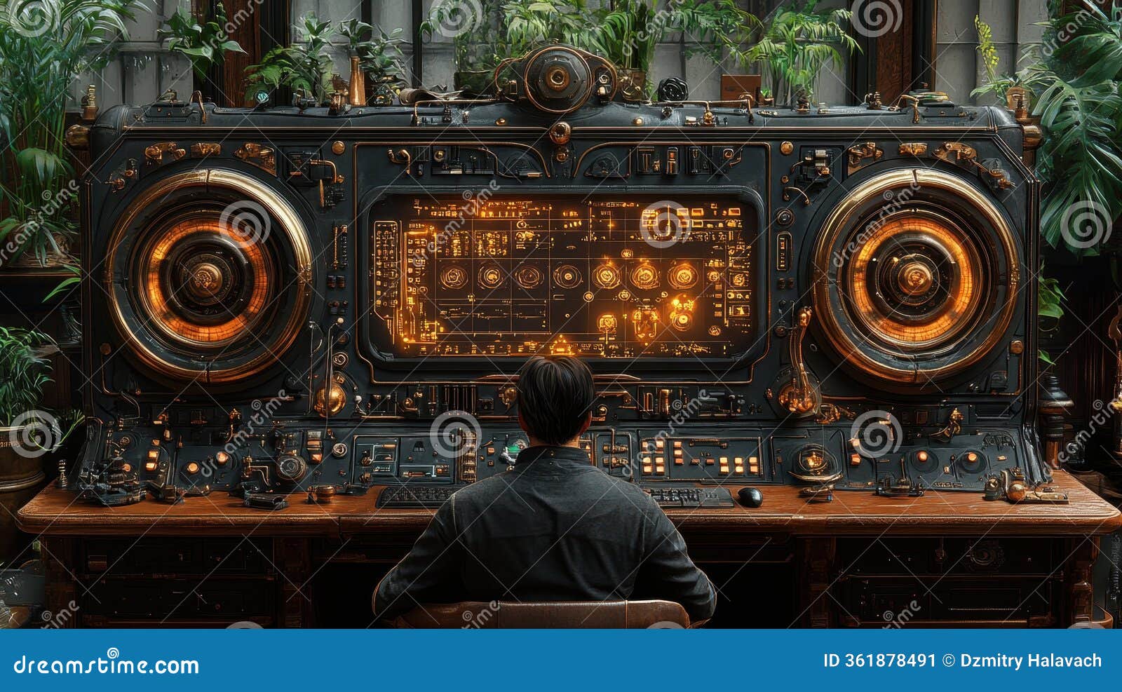 Steampunk Panel Control Board Empty Stock Image | CartoonDealer.com ...