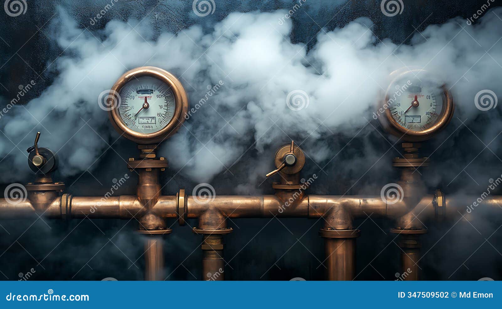 Steampunk Copper Pipe System with Steam, Gauges, and Modern Heating ...