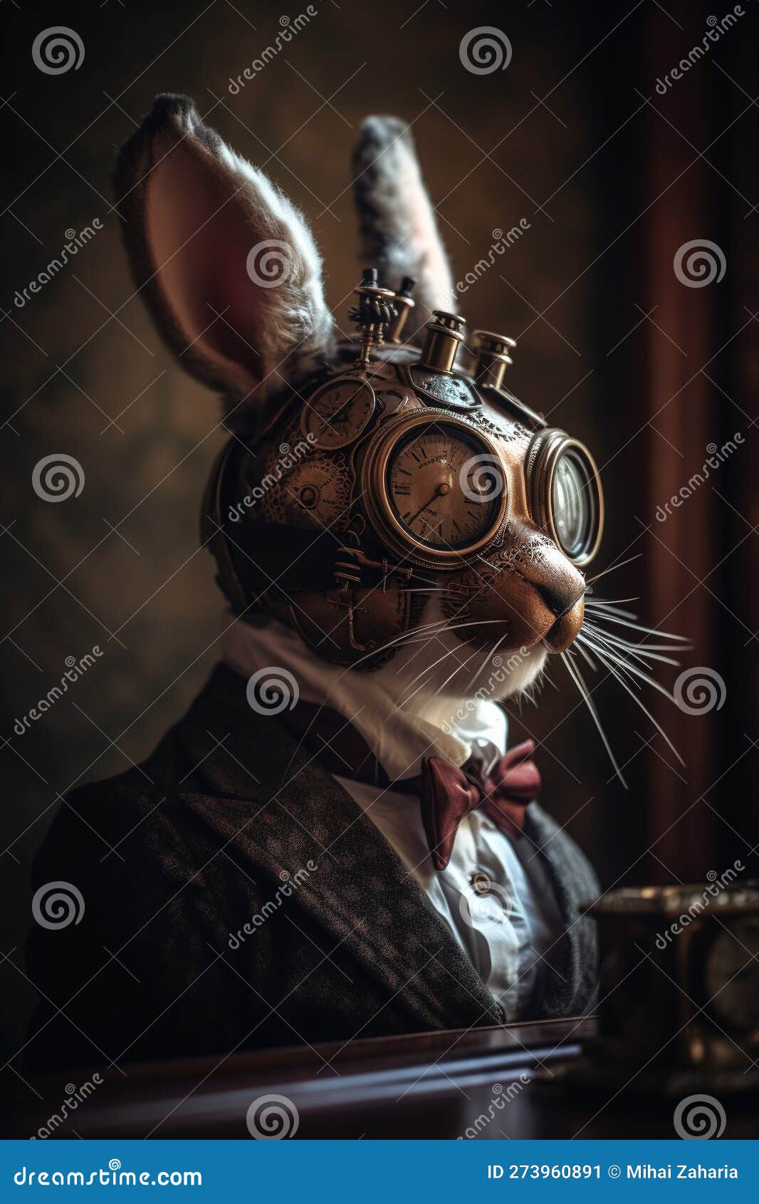 Steampunk Easter Bunny. Illustration. Generative Ai Stock Illustration ...