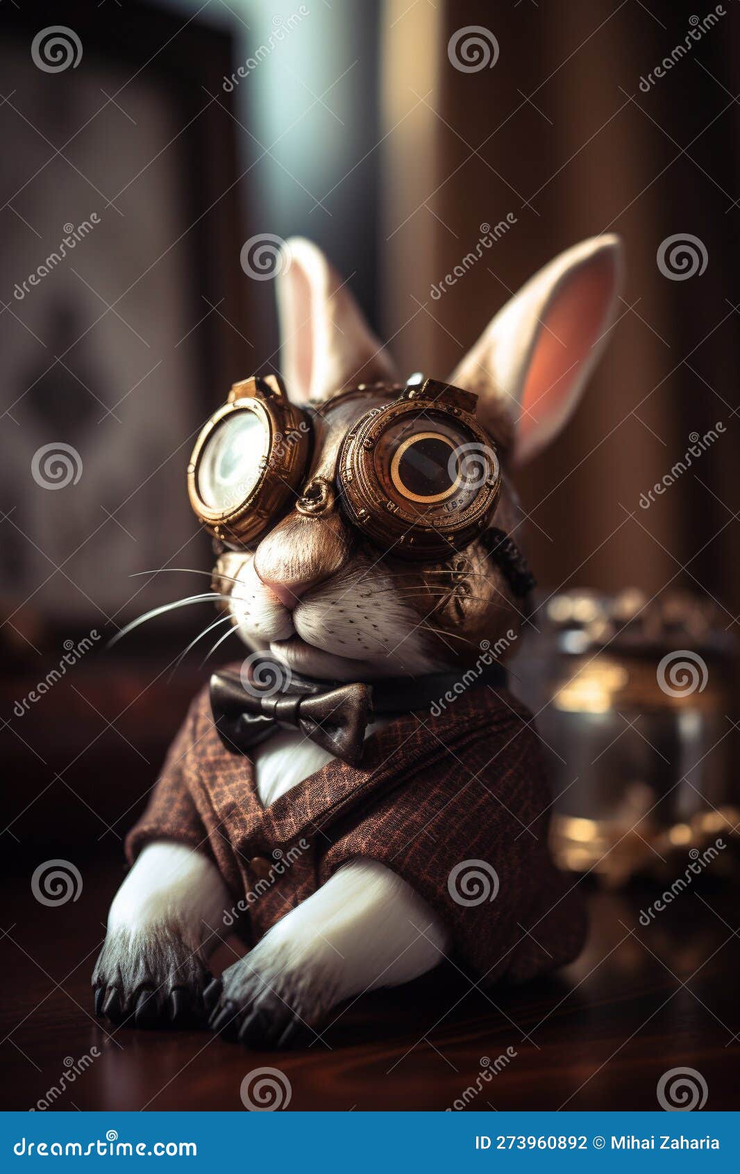 Steampunk Easter Bunny. Illustration. Generative Ai Stock Illustration ...